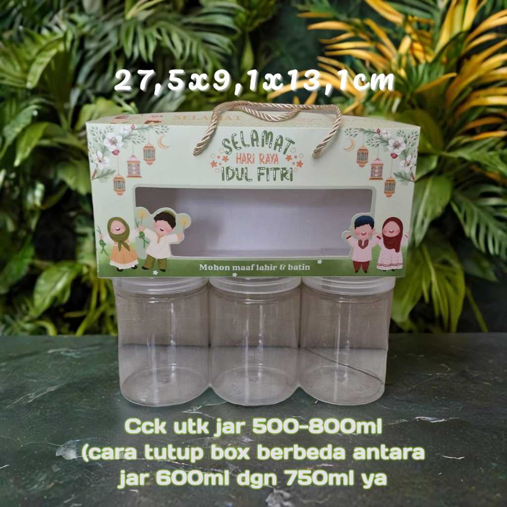 Jual Exclusive HIJAU MUDA SOFTLY Box Lebaran 3 jar 600ml box lebaran 3 ...