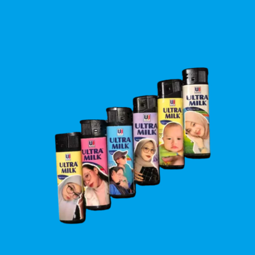 Jual Korek Api Custom Unik ulltramilk Varian Warna Setiker Sticker Foto ...