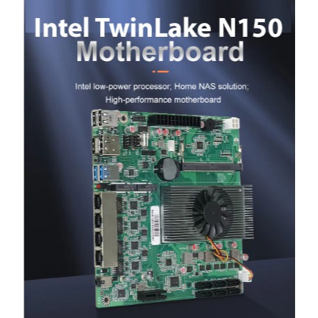 Jual Mainboard Server BKHD NAS 1264 Intel Twinlake Gen13 N150 4Port 2 ...