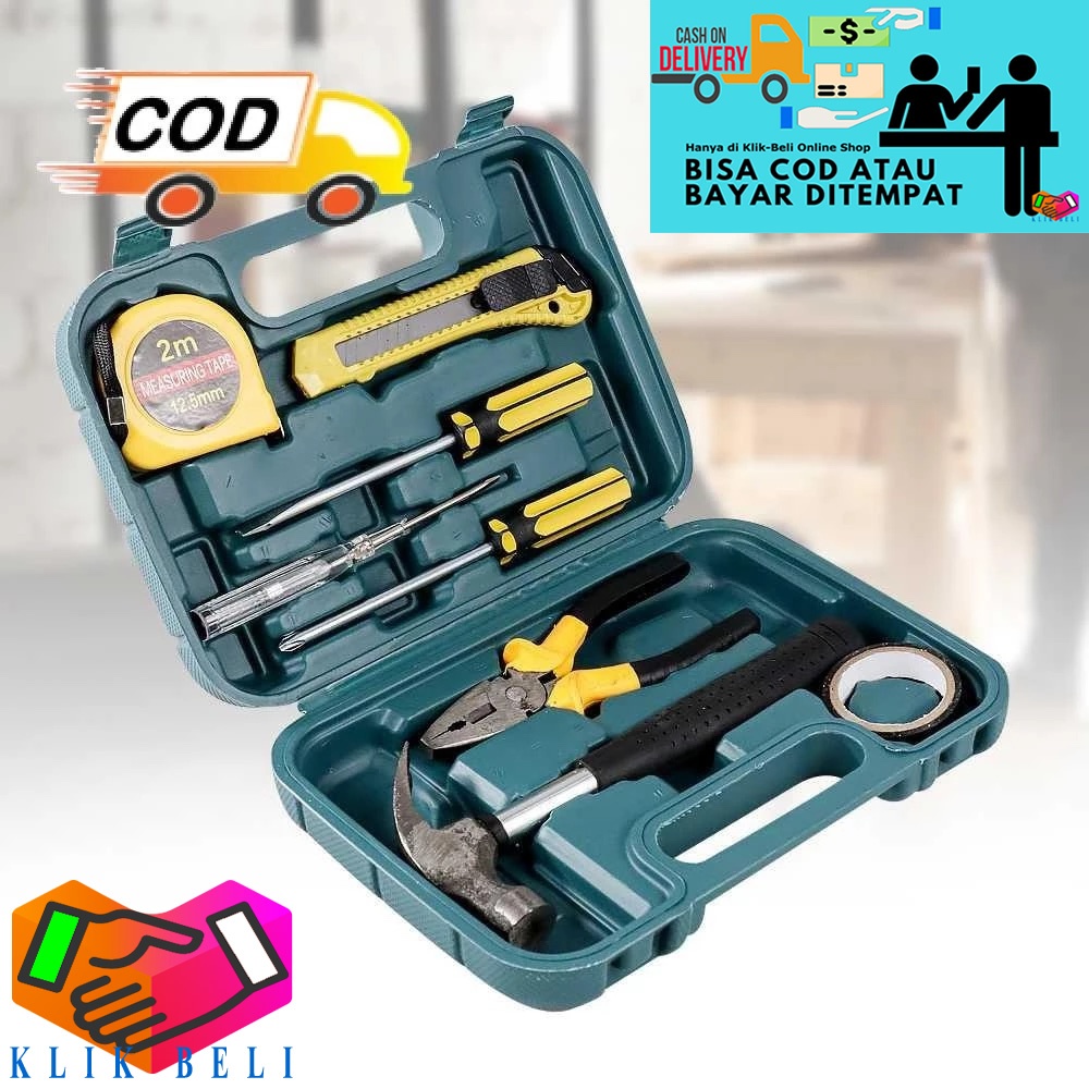 Jual Alat Perkakas 9in1 Tool Set Box T91 Obeng Palu Kunci Tang Koper ...