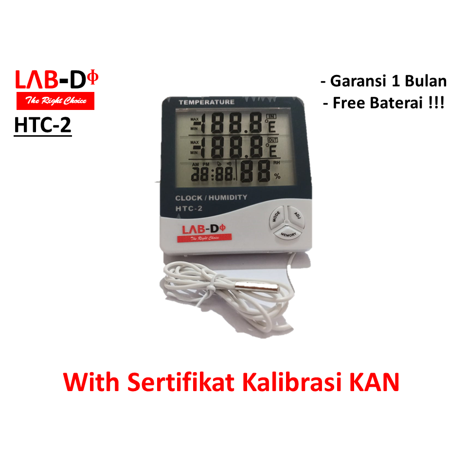 Jual Thermometer Hygrometer Suhu Ruangan Apotek,Laboratorium,Kantor LAB ...