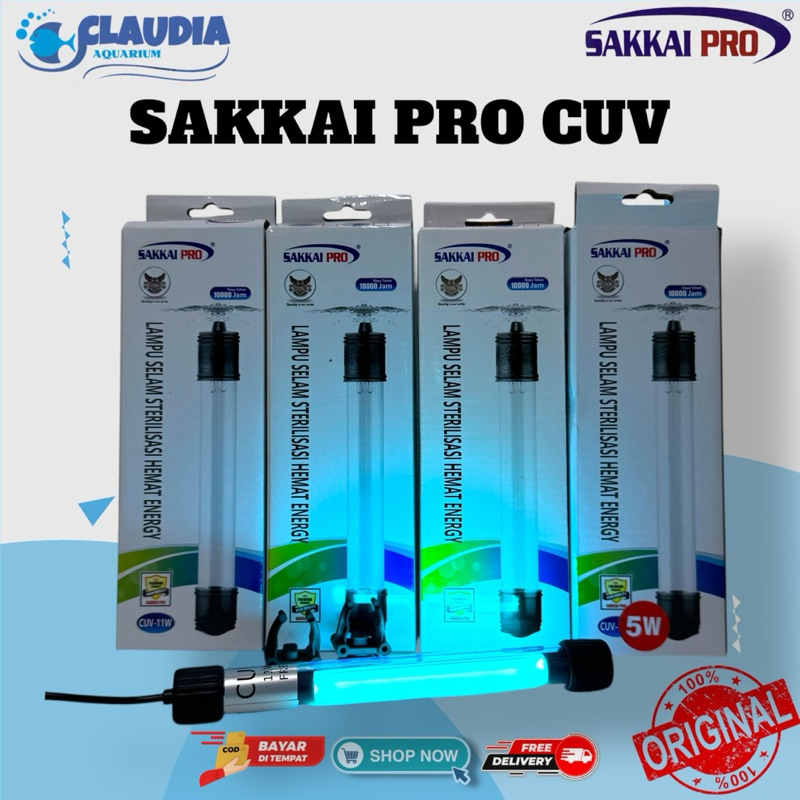 Jual Lampu UV Aquarium Kolam Koi SAKKAI PRO CUV 11W 11 Watt Sterilisasi Alga Lumut Murah ...