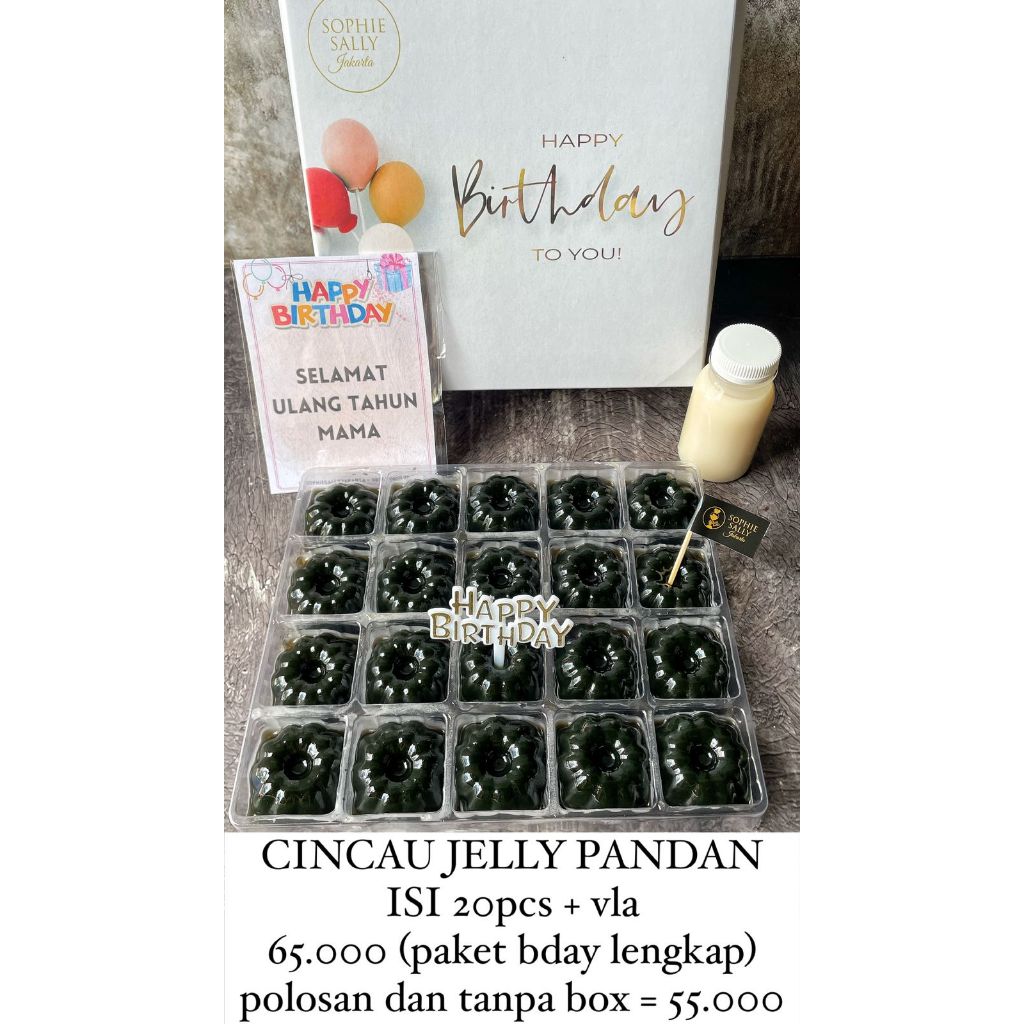 Jual Cincau Jelly Pandan isi 20 - Paket Hampers / Birthday Edition ...