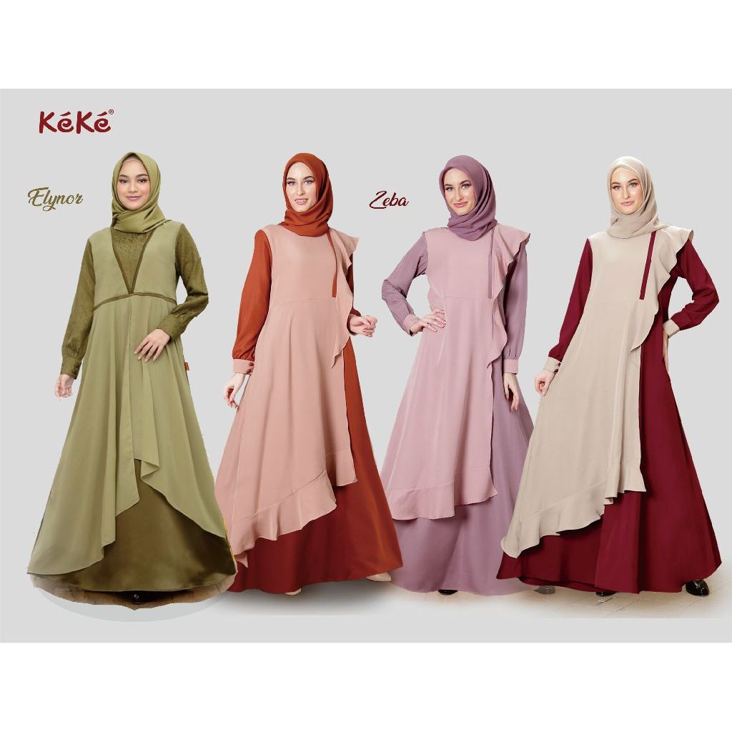 Jual GAMIS DEWASA PEREMPUAN KEKE BUSANA MUSLIM SERI ELYNOR & ZEBA ...