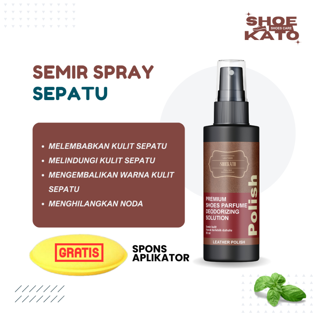 Jual shoekato semir sepatu spray putih netral untuk kulit sintetis ...