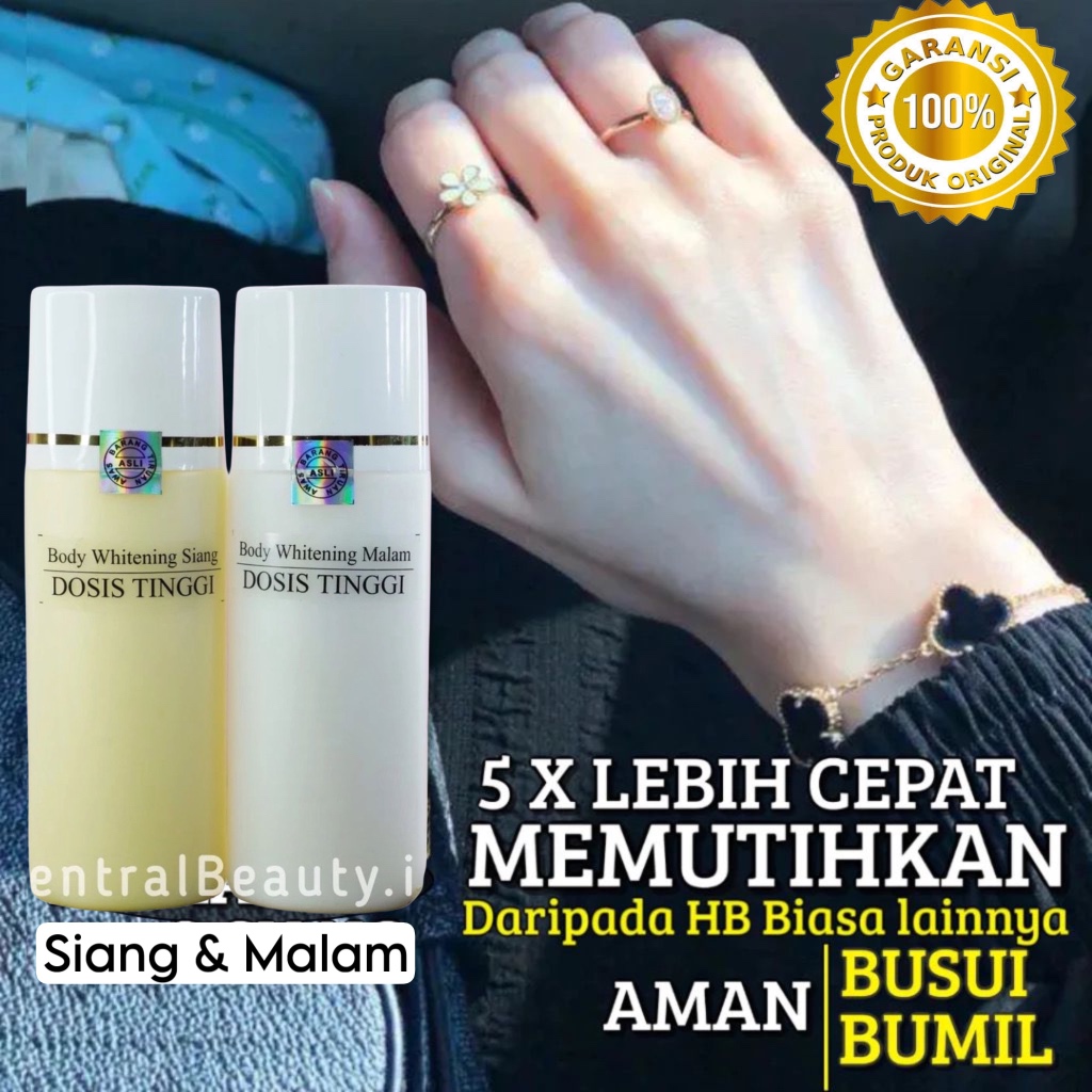 Jual HB Whitening Pemutih Badan Siang / Malam Aman Untuk Bumil Dan Busui Body Booster Dosting ...