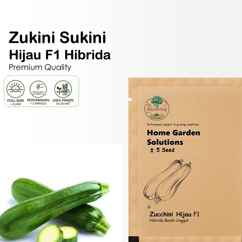 Jual Bibit Benih Sayur Sayuran Zucchini Zukini Sukini Hijau F1 Hibrida ...