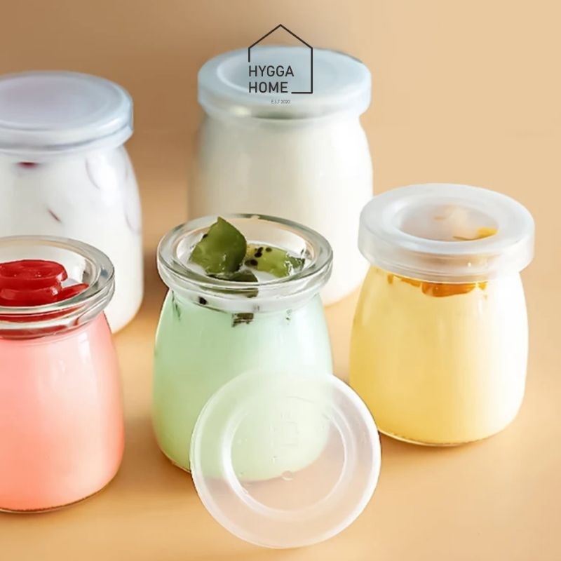 Jual Hygga Home PURIN Pudding Glass Bottle With LID Toples Kaca dengan ...