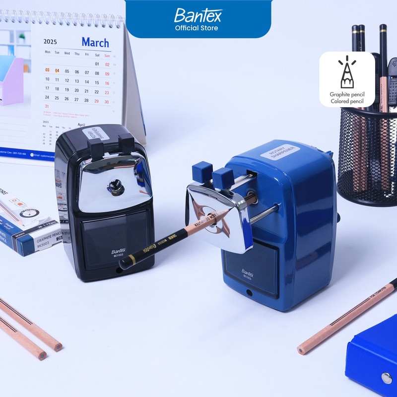 Jual Bantex Rautan Pensil Serutan Putar / Rotary Sharpener Bahan Metal ...