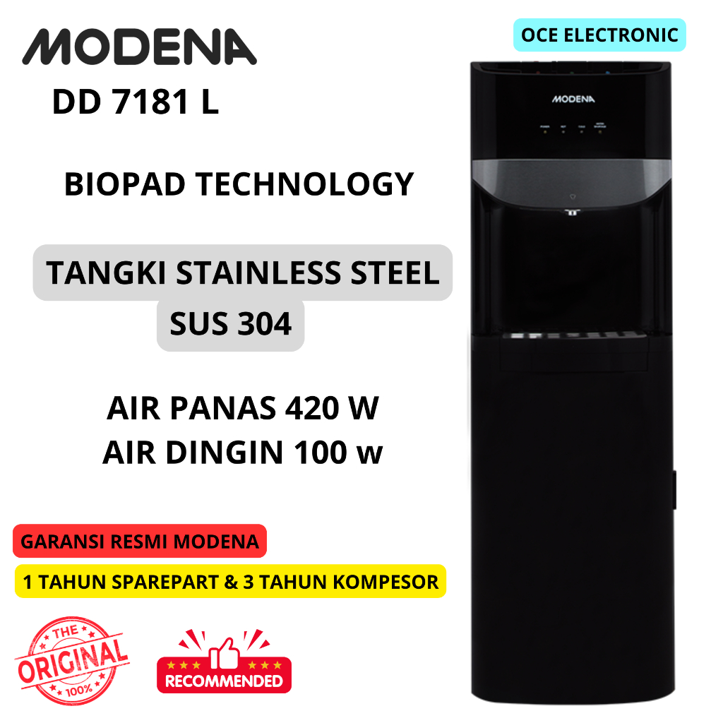 Jual WATER DISPENSER MODENA DD 7181 L GALON BAWAH KOMPRESOR 100% ...