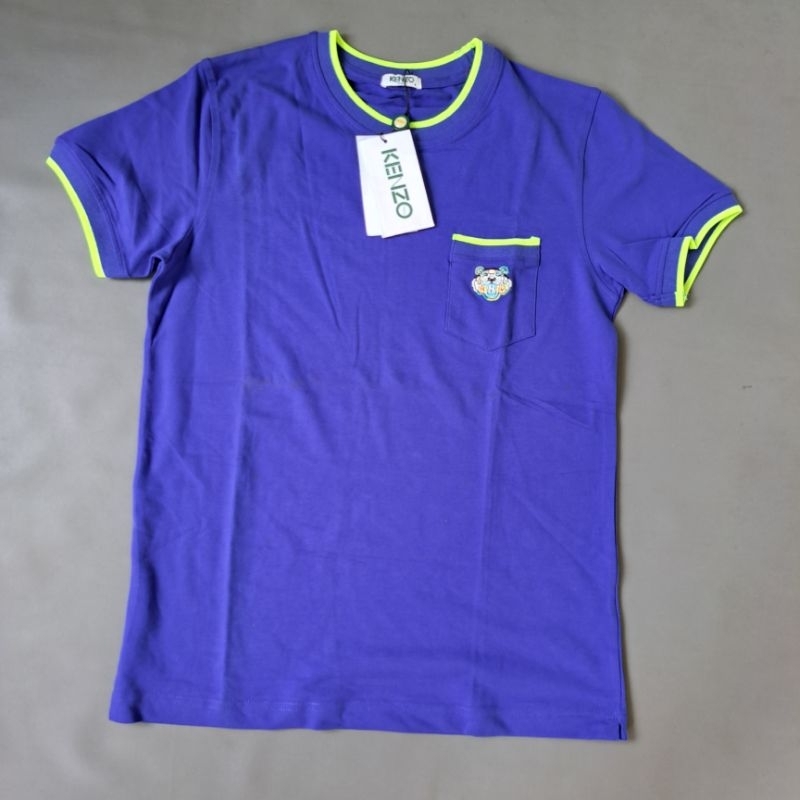 Jual atasan kaos tshir kenzo biru birel bordir pria wanita new pl ...
