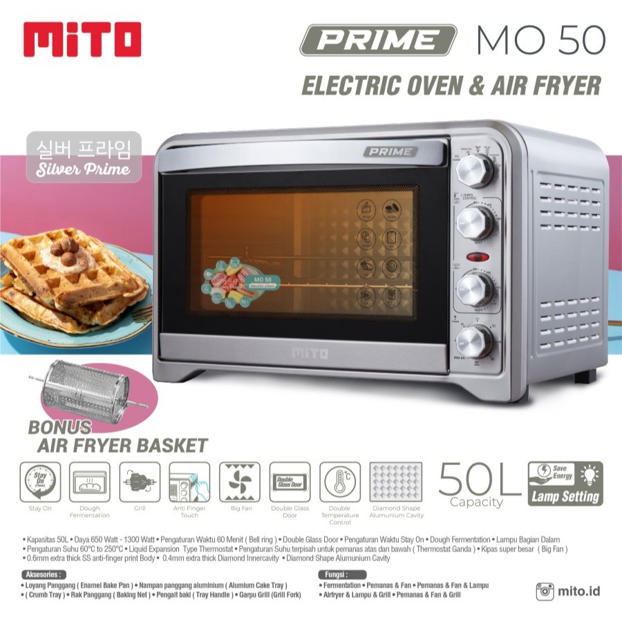 Jual MITO Oven + Air Fryer MO50 PRIME 50L | Shopee Indonesia