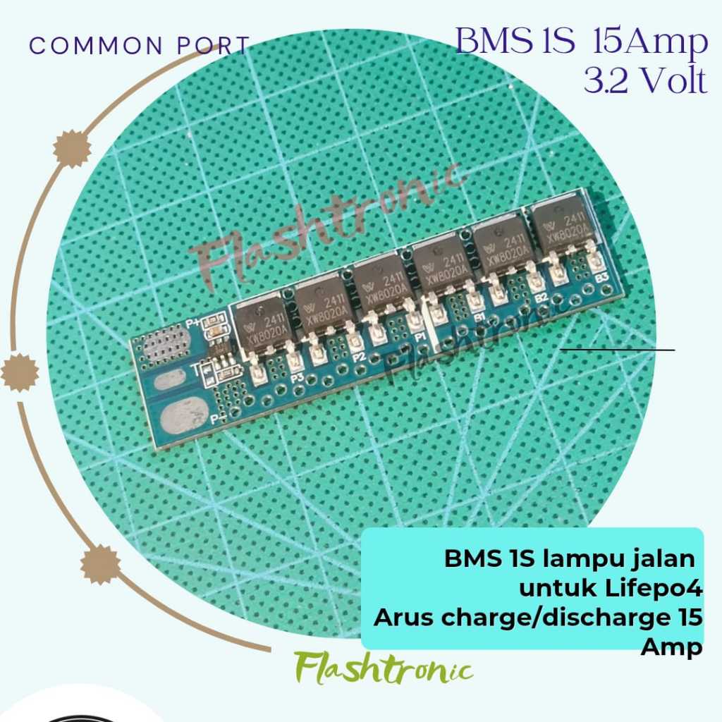 Jual BMS 1S 3,2V 15A lifePo4 32650 32700 Lithium Iron Phosphate Battery ...