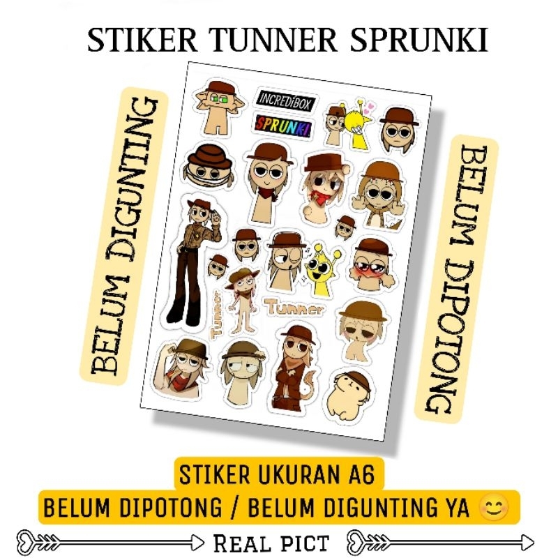 Jual STIKER TUNNER SPRUNKI / STIKER BELUM DIPOTONG BAHAN VINYL UKURAN ...