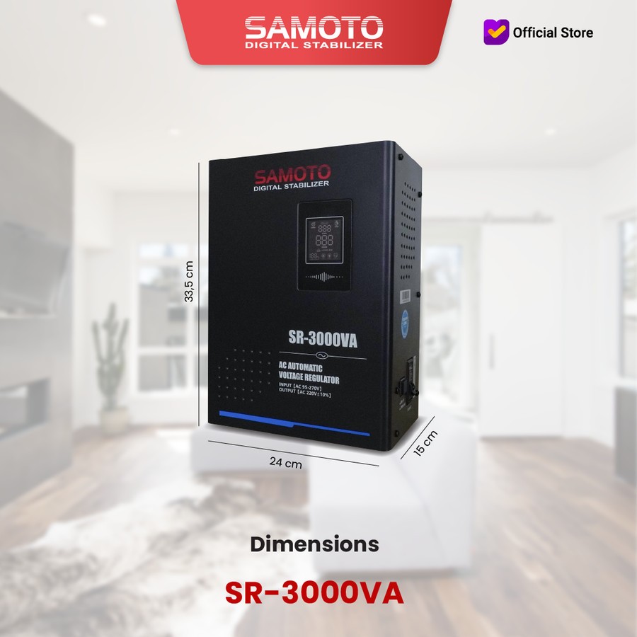 Jual INSTANT. Stabilizer SAMOTO SMT3000VA 3000VA AVR Stavolt Servo ...
