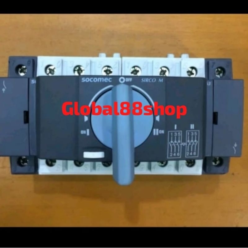 Jual COS SOCOMEC SIRCOVER M 63 A 4Pole Ohm Saklar DAYA 63A Perpindahan PLN Genset 4 pole ...