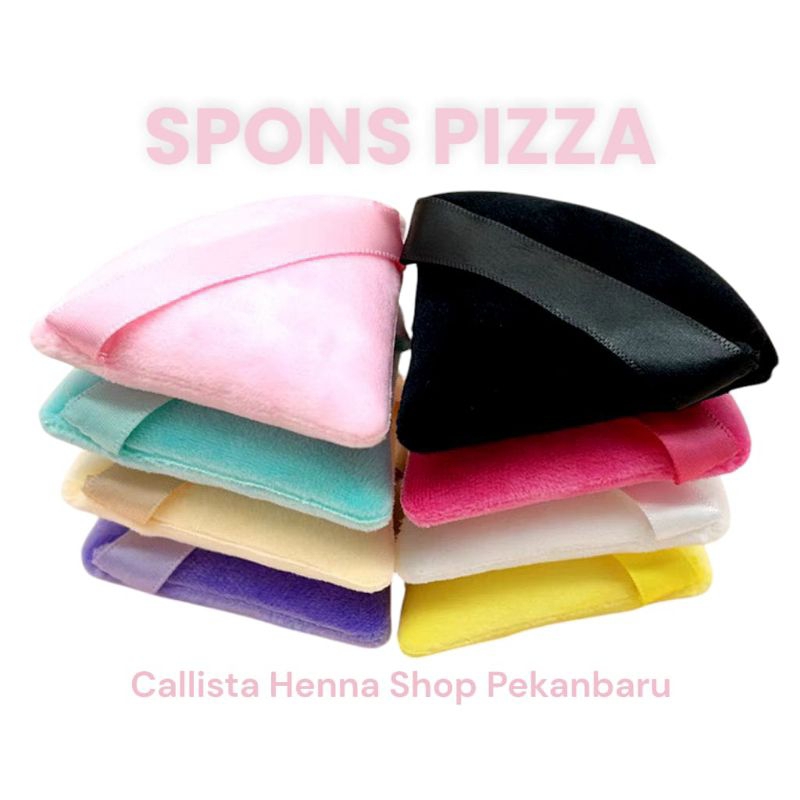 Jual (HARGA 1 PCS) SPONGE SEGITIGA SPONS PIZZA SPONS PUFF SETTING LOOSE ...