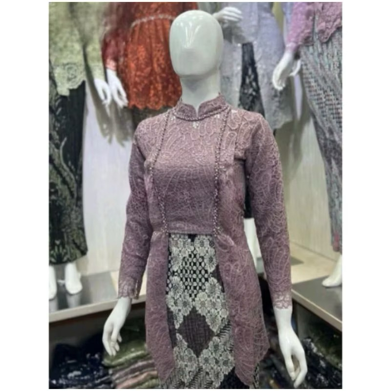 Jual NEW SETT SET KEBAYA LAKSHMI MODERN BAHAN BRUKAT MUTIARA SERAGAMAN ...