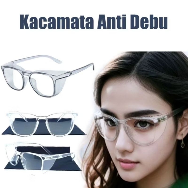 Jual Kacamata Safety Anti Debu Windshield Clear Lens Kacamata Setelah ...