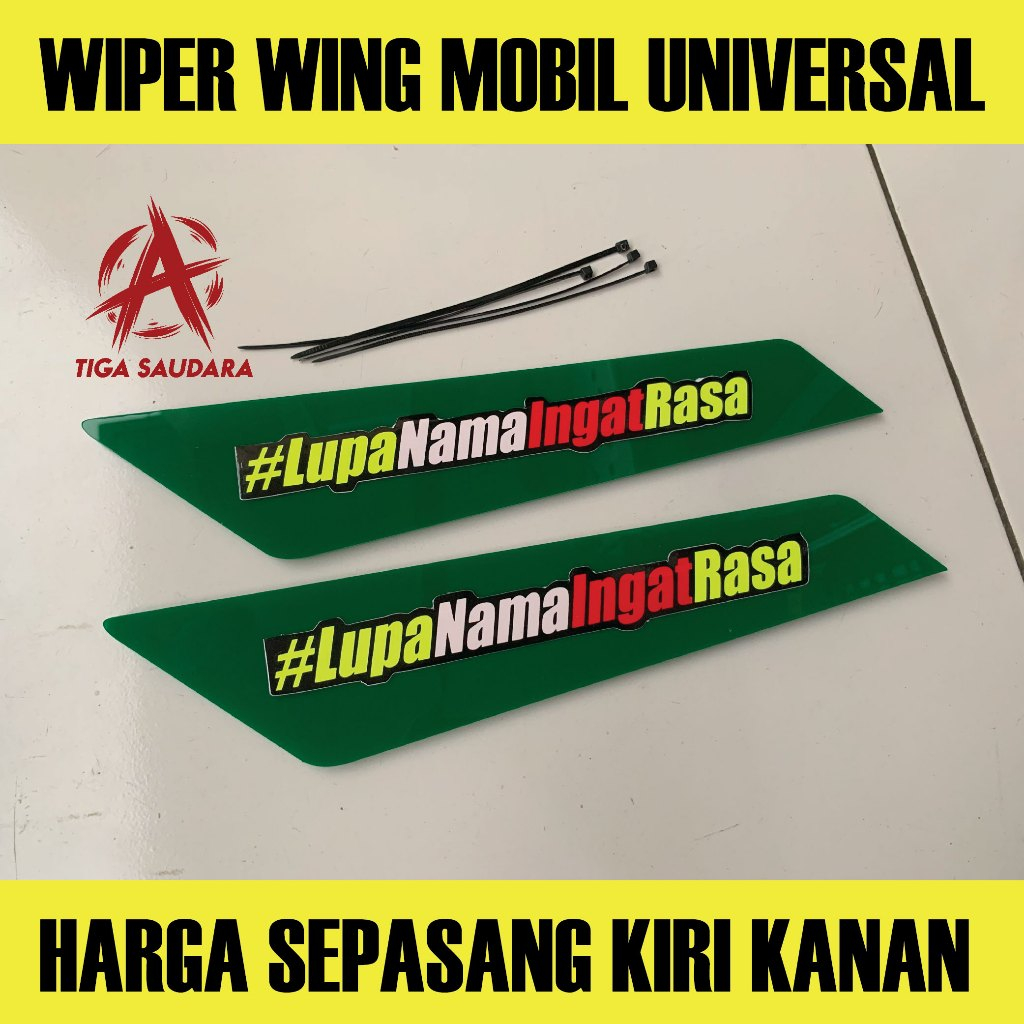 Jual WIPER WING MOBIL TULISAN LUPA NAMA INGAT RASA 2PCS | Shopee Indonesia