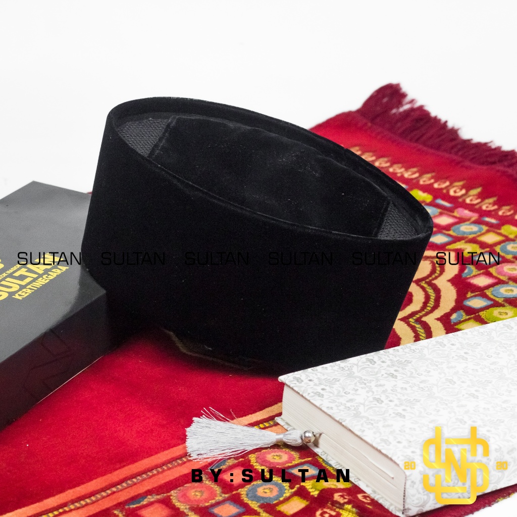Jual Sultan Songkok Hitam AC Tinggi 8 cm 9 cm 10 cm Peci Polos Anak ...