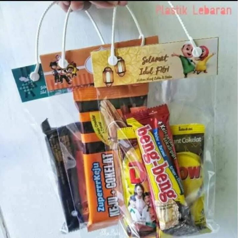Jual PLASTIK PARCEL THR HARI RAYA (SABLON) ISI 10 PER PAKET | Shopee ...