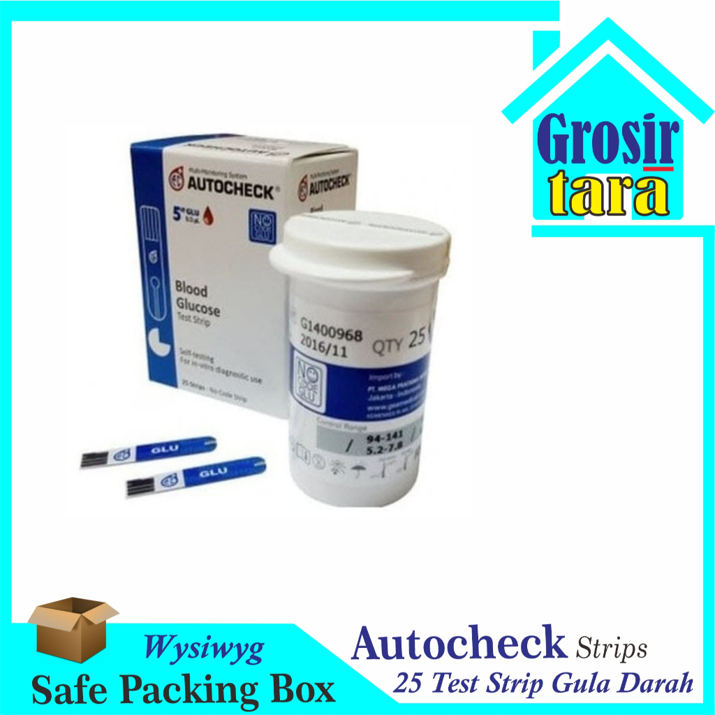 Jual Strip Stik Gula Darah AUTOCHECK Strip Auto Check Blood Glucose ...