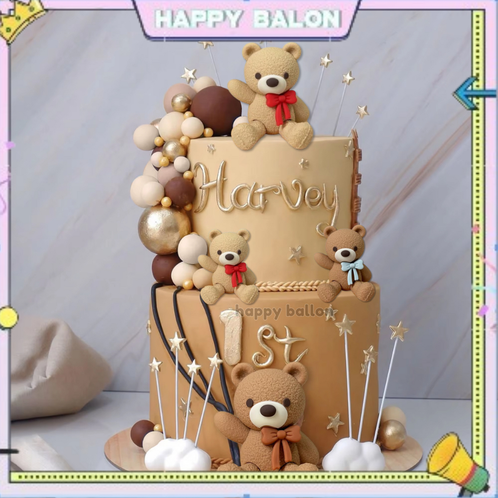 Jual Cake Topper Karakter Kartun Beruang Topper Kue Ulang Tahun ...