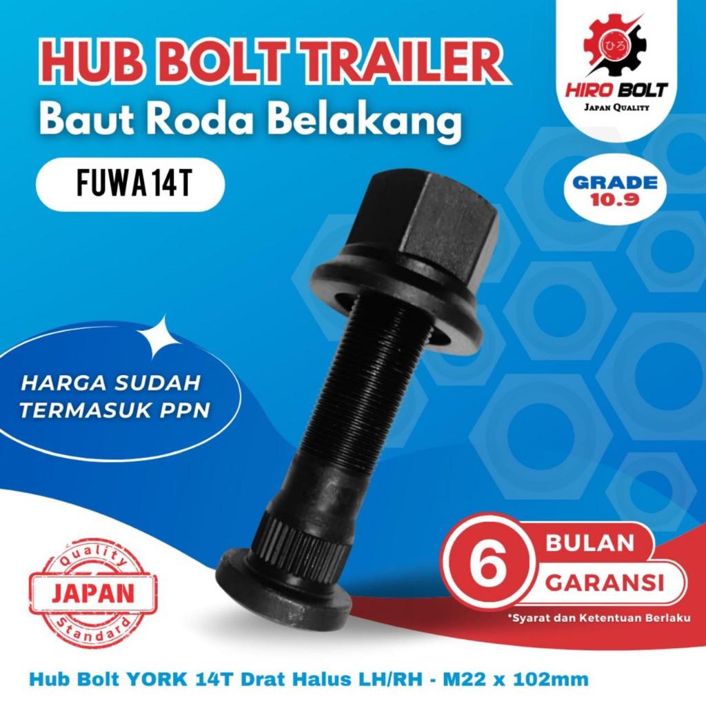 Jual Baut Truk Trailer - Trailer Fuwa 13/14 Ton - Drat Halus - kunci 33 ...