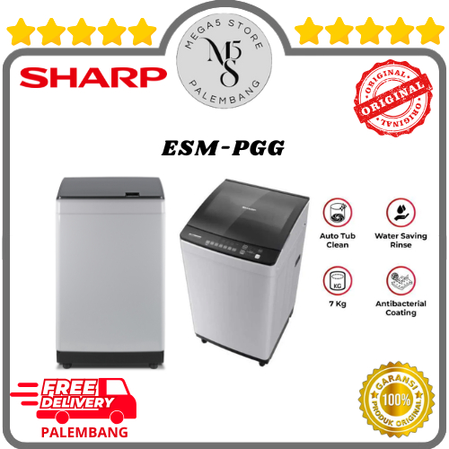 Jual Mesin Cuci Sharp 1 Tabung ESM7000PGG / ESM8000PGG Mesin Cuci Satu Tabung 7 KG / 8KG Sharp ...