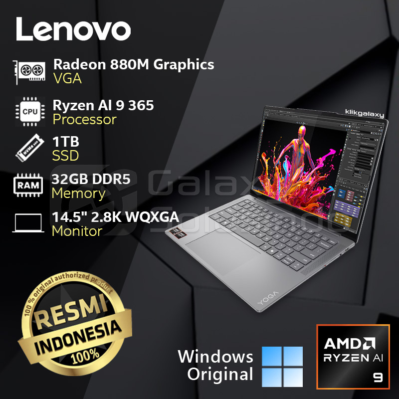 Jual Lenovo Yoga Pro 7 14ASP9-0NID - AMD Ryzen AI 9 365 1TB SSD 32GB ...
