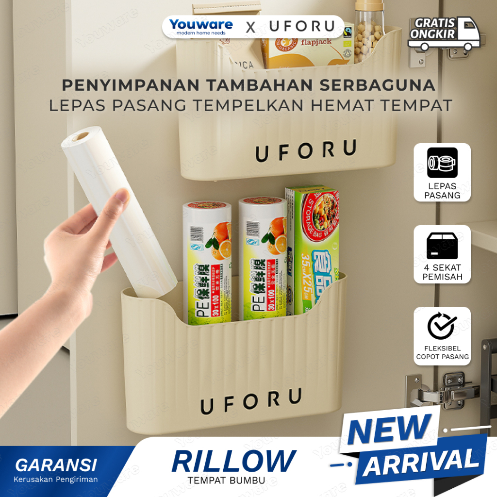 Jual Youware - Rillow Tempat Penyimpanan Bahan Makanan Dapur Serbaguna ...