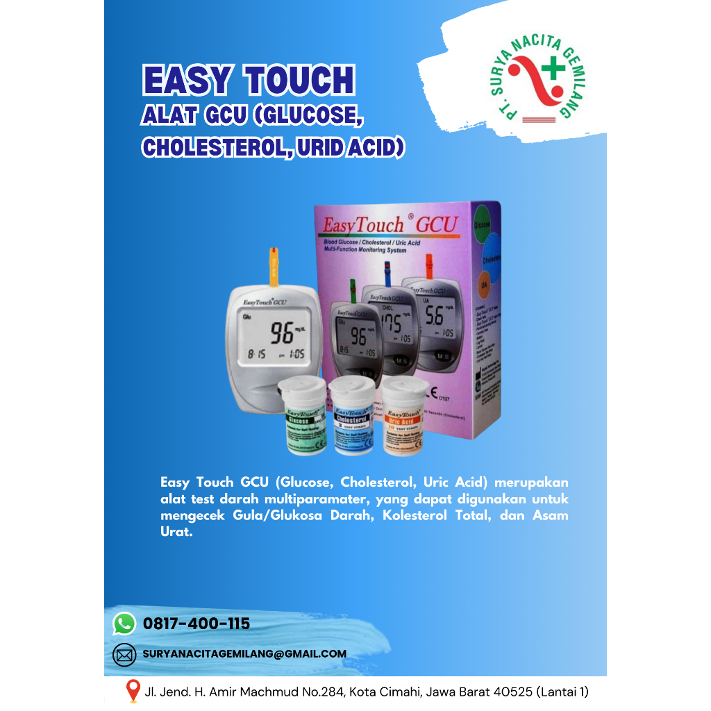 Jual Alat Easy Touch 3 in 1 Glucose, Cholesterol, Uric Acid | Shopee ...