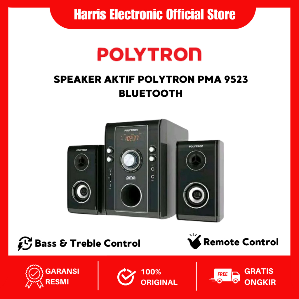 Jual SPEAKER AKTIF POLYTRON PMA 9523 BLUETOOTH | Shopee Indonesia