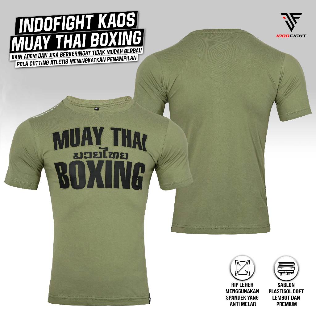 Jual T-shirt Muay Thai kaos Muaythai Indofight Baju Muay Thai Kaos ...