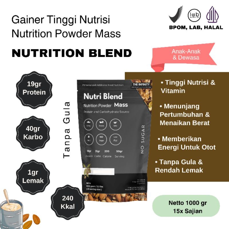 Jual Infinity Nutrition Powder Bubuk Nutrisi 1000 gram 2.2 lbs 20 serving - Gainer Penambah ...