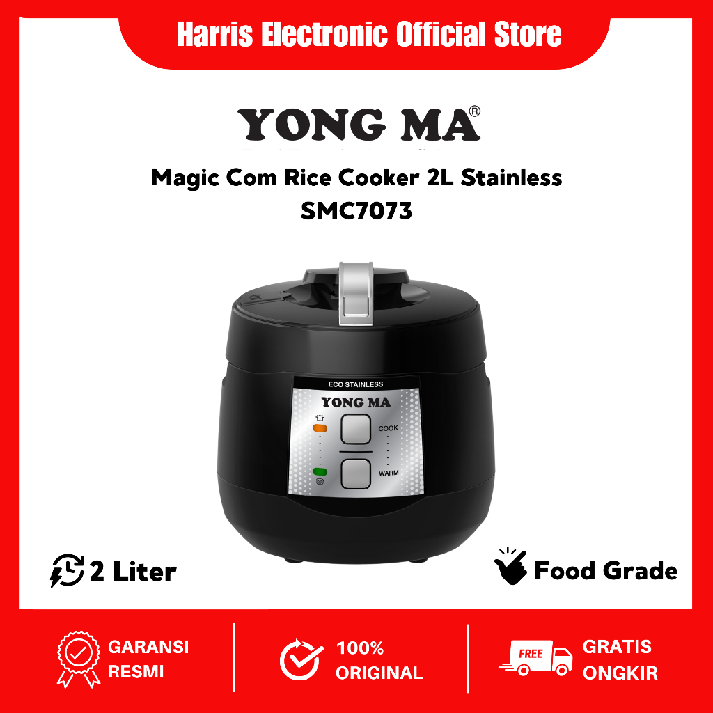 Jual YONG MA Magic Com manual Rice Cooker manual 2L Stainless SMC7073 ...