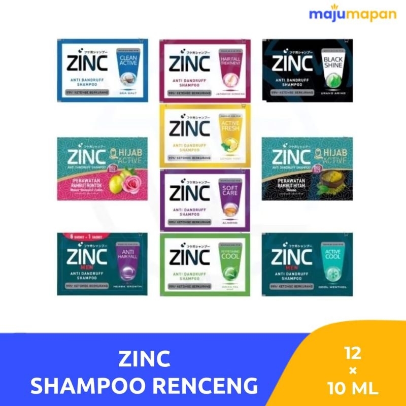Jual Zinc Shampoo Renceng 12×10ml | Shopee Indonesia