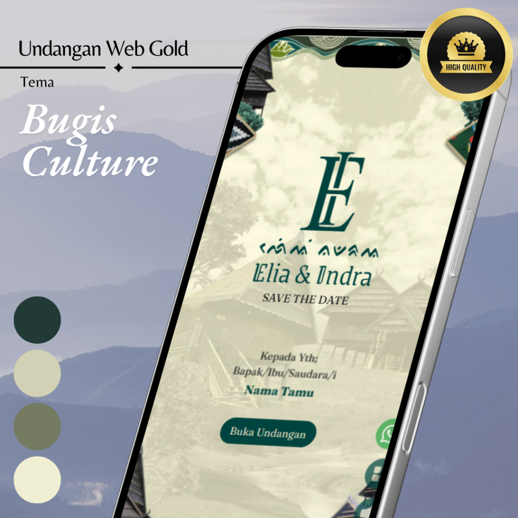 Jual Bugis Culture - Undangan Digital Website Gold | Shopee Indonesia