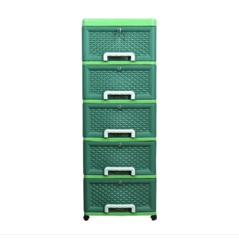 Jual Lemari Laci 5 Susun Napolly Alacitan Hijau / Rak Container Plastik ...