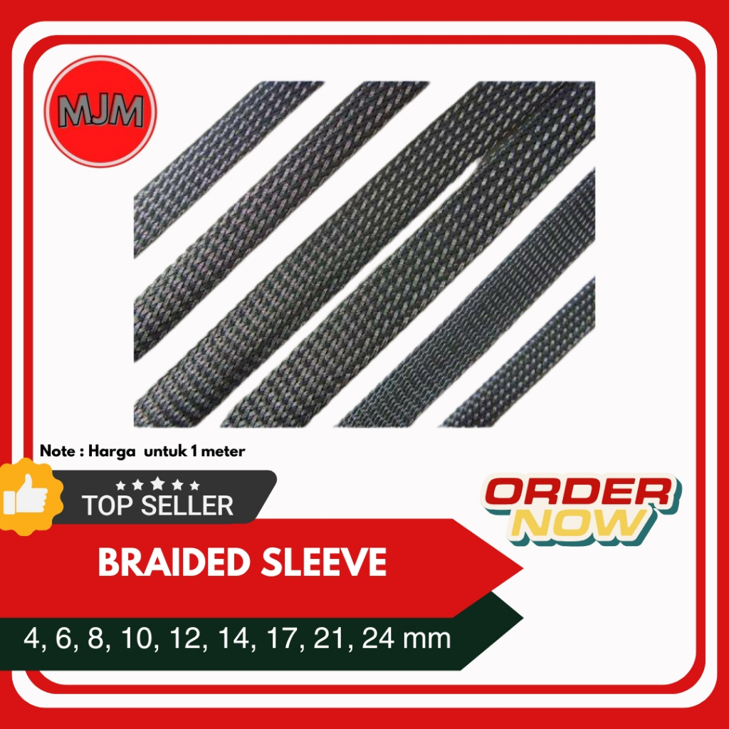 Jual Sleeve Kabel/Cable Sleeve/Braided Sleeve/Pembungkus Kabel 2, 3, 4 ...