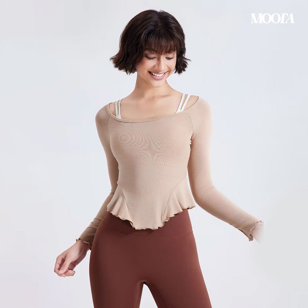 Jual MOOTA Lithya Baju Olahraga Wanita Lengan Panjang Fit Body Model ...