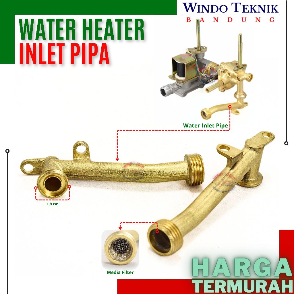 Jual PIPA INLET SALURAN MASUK AIR DINGIN WATER HETAER GAS LPG / PIPE ...