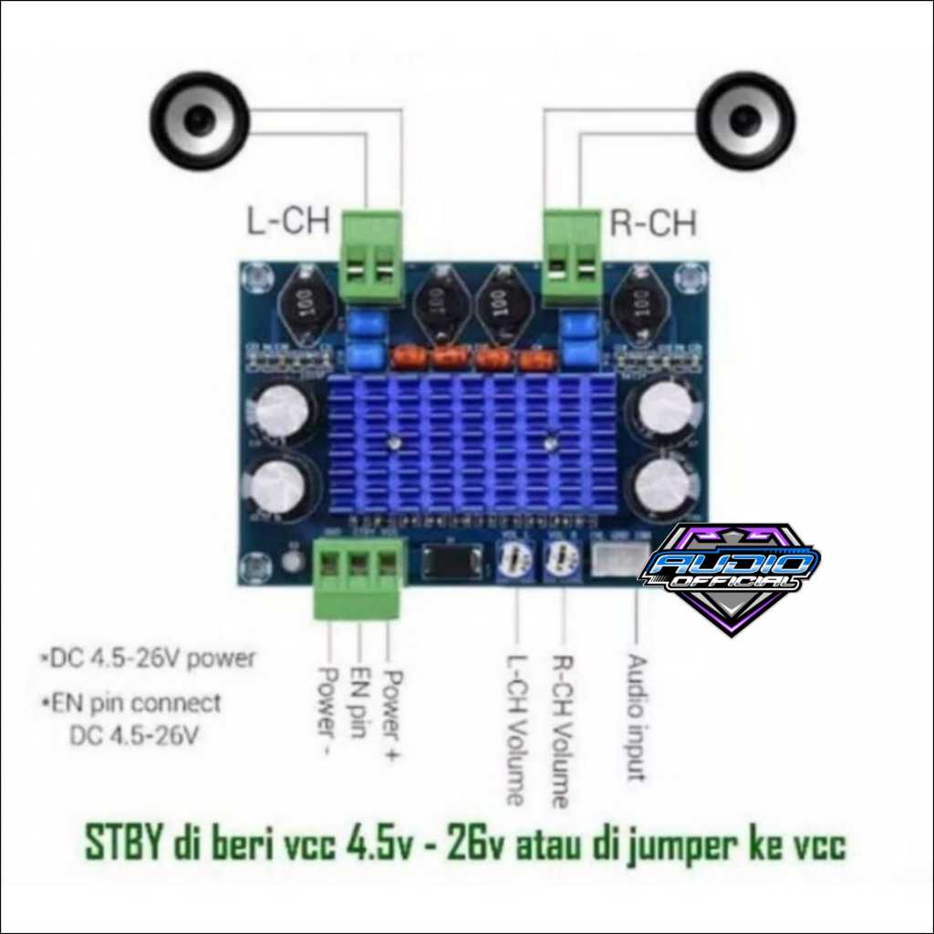 Jual TPA 3116D2 2x120watt Papan Amplifier Audio Stereo Digital | Shopee ...