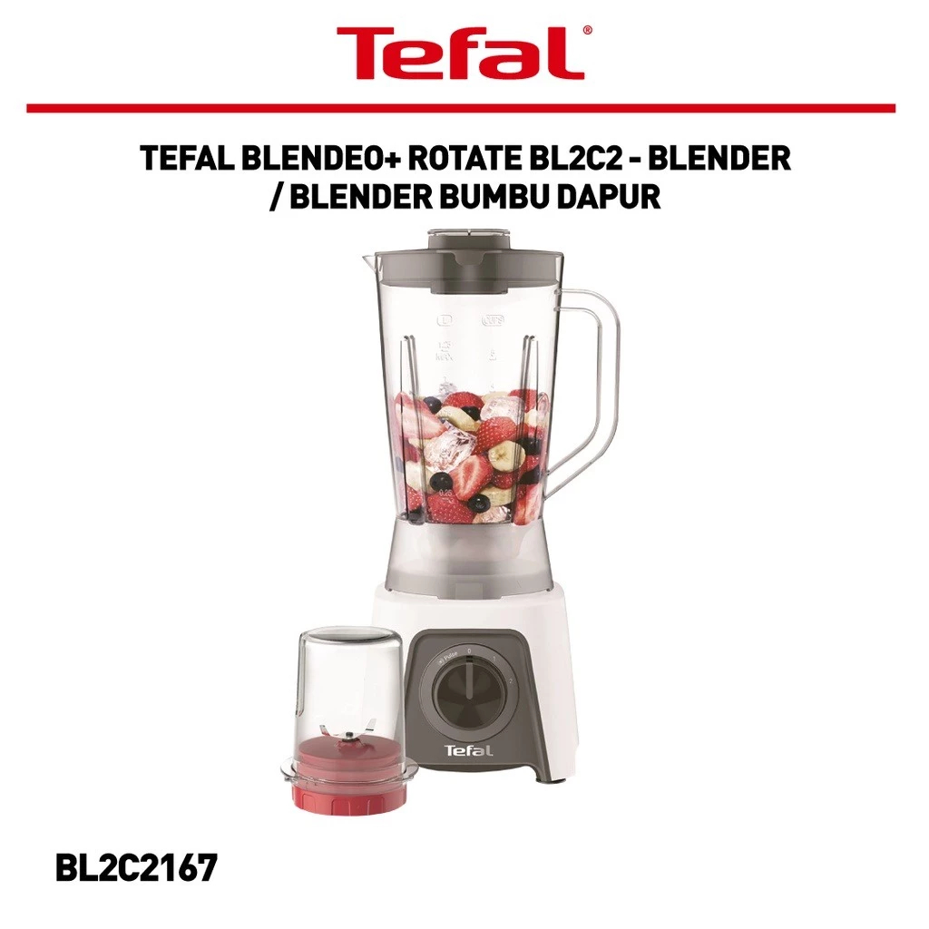 Jual Tefal Blender Blendeo+ Rotate BL2C2 Brand FRANCE - 1,5 Liter, Blender Bumbu dapur BL2C2167 ...