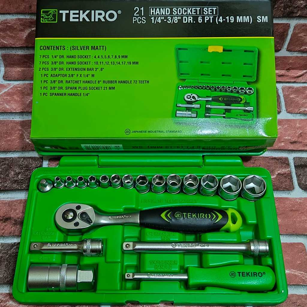 Jual Tekiro Kunci Shock Sock Sok Set 21 Pcs 1/4" - 3/8" Ratchet Ready ...