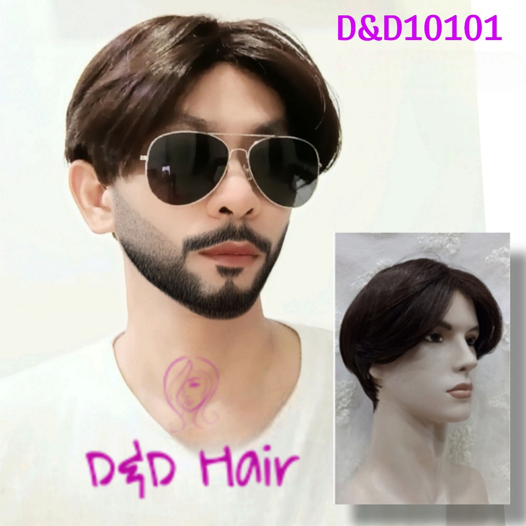 Jual Wig Rambut - Wig Pria - D&D10101 - Black - Wig Cowok - Wig Korea ...