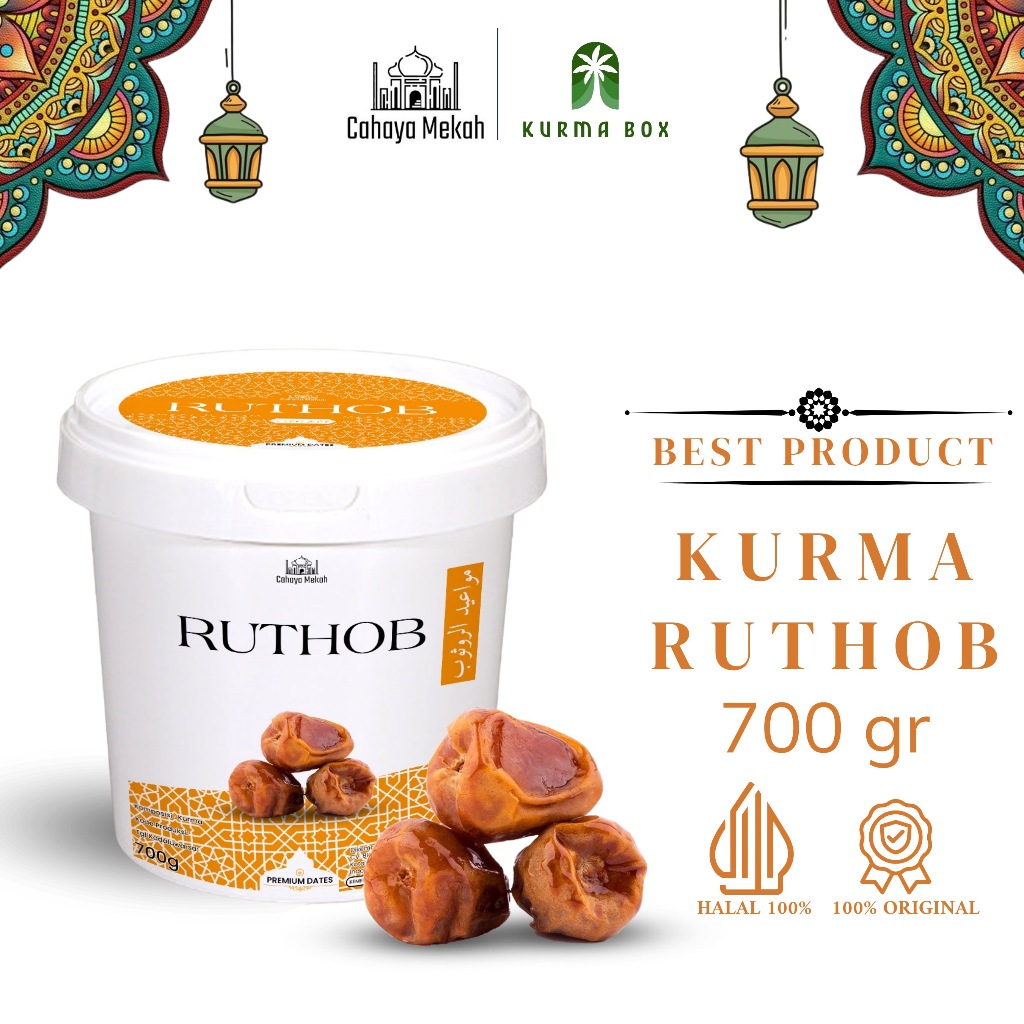Jual Cahaya Mekah Kurma Ruthob Ember 700 Gram Kurma Setengah Matang ...