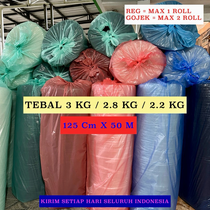 Jual BUBBLE WRAP ROLL 125Cm X 50m Tebal 3 Kg / 2,8 Kg / 2,2 Kg Premium Ekonomis Murah Hitam ...