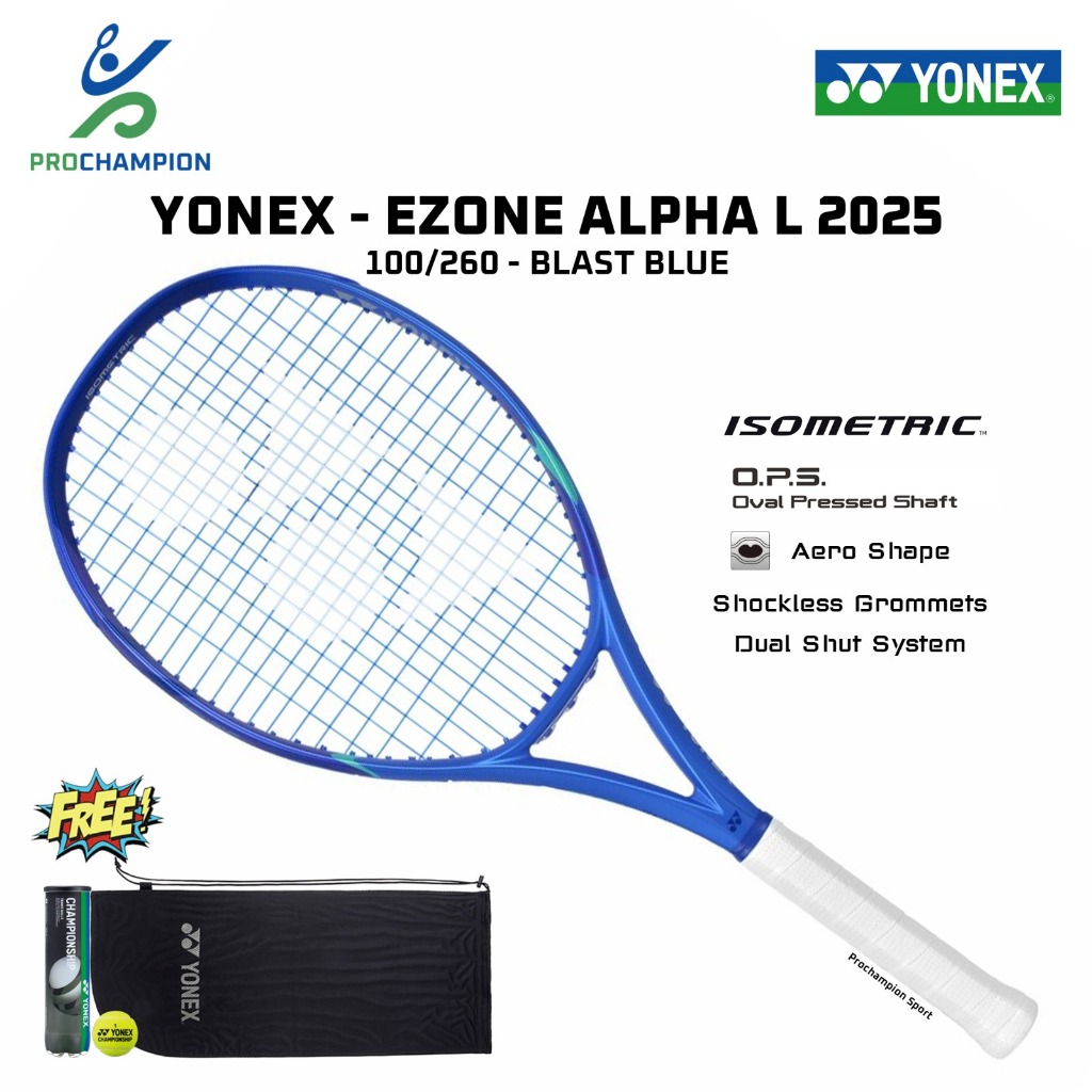 Jual Raket Tenis Yonex EZONE ALPHA L 100 260 gr 2025 Blast Blue ...